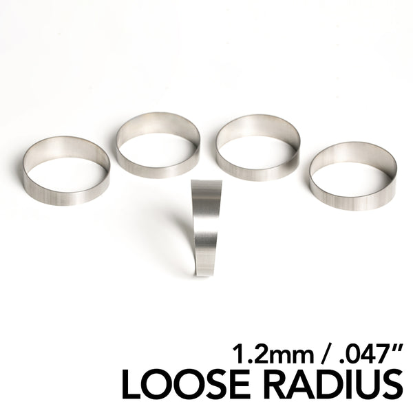 Titanium Pie Cut - Loose Radius - 1.2mm/.047" - 5 Pack (45° Total ...