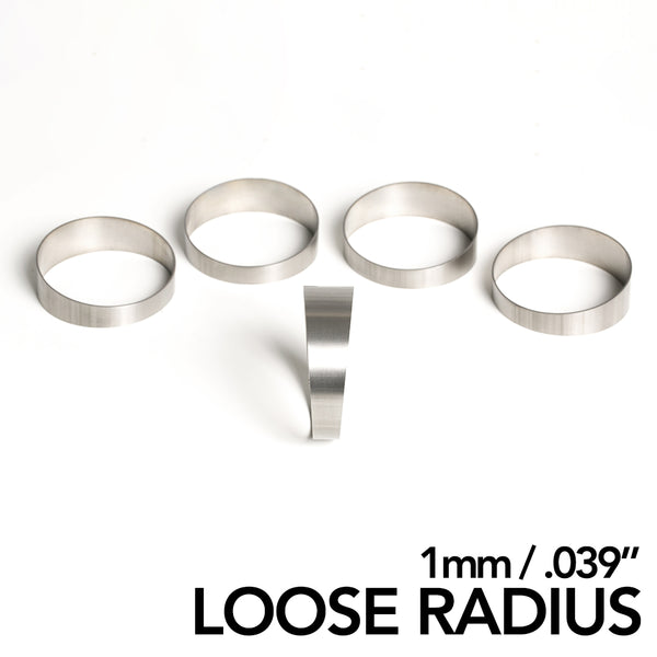 Titanium Pie Cut - Loose Radius - 1mm/.039" - 5 Pack (45° Total ...